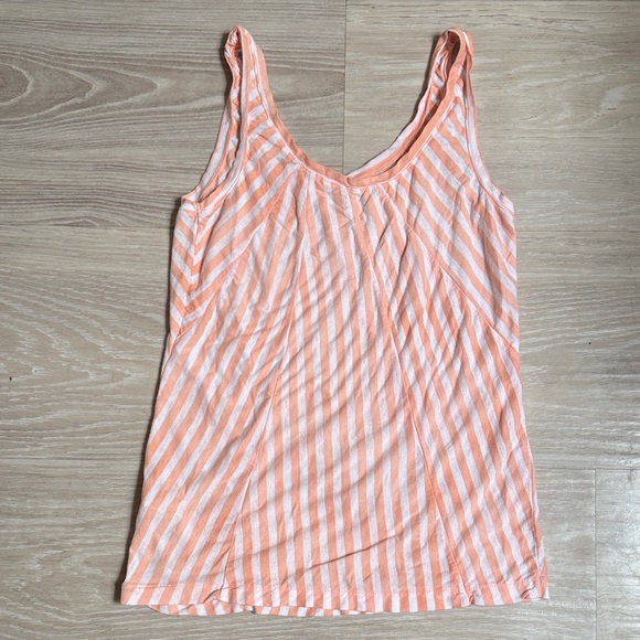 J. Crew | Tops | J Crew Peach And White Striped Tank Top | Poshmark